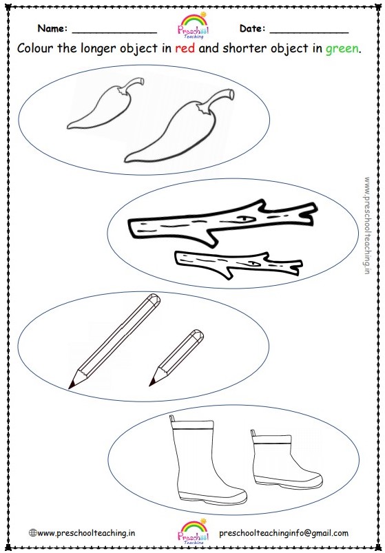 Long and Short – Preschool Teaching