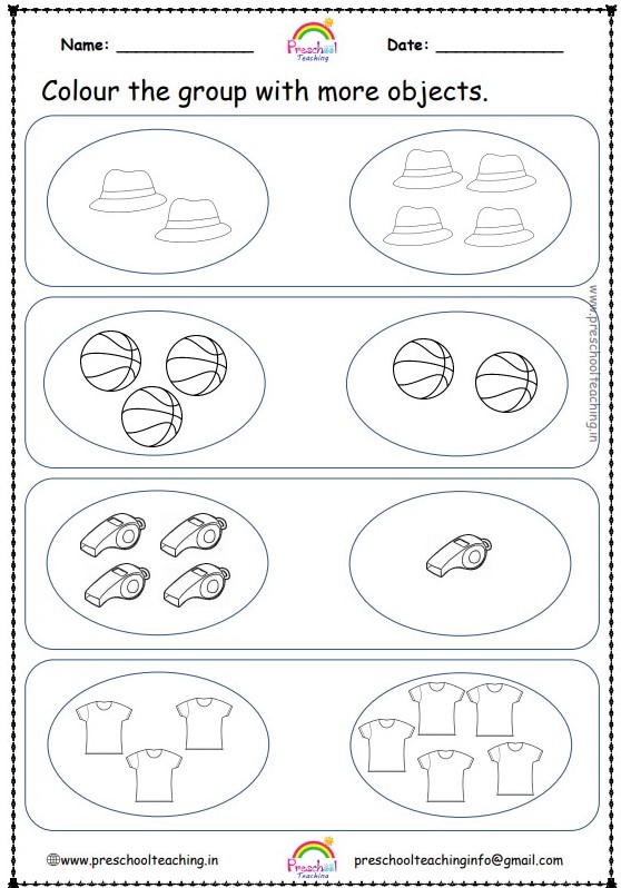 More and Less – Preschool Teaching