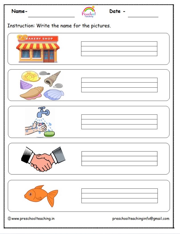 sh Worksheet – Preschool Teaching